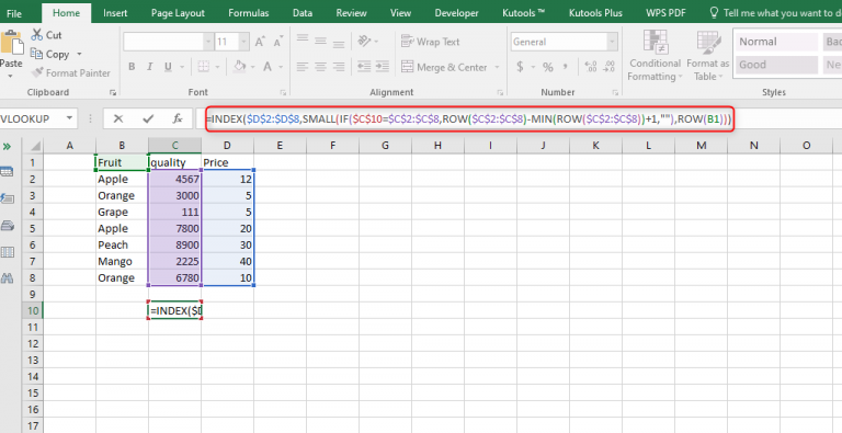 How to return Multiple Values Vertically with VLOOKUP excel
