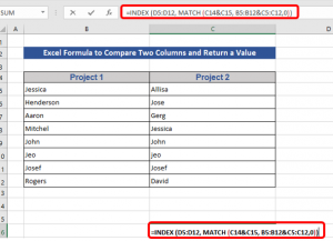 Excel: Compare Two Columns and Return a Value | Basic Guide