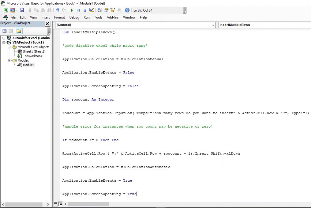 How to Insert Multiple Rows In Excel using VBA | Basic Excel Tutorial