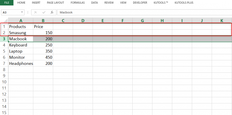 How To Freeze Selected Rows In Excel Basic Excel Tutorial