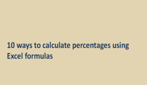 How to calculate Percentage using excel formulas | Basic Excel Tutorial