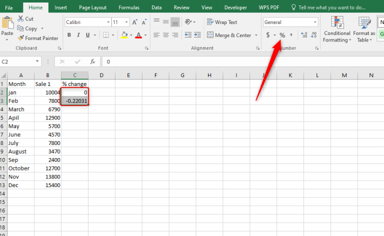 Calculate the Formula For Percentage in Excel | Loss or Gain