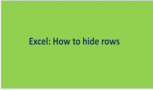 How to Easily Hide Rows In Excel (Simple Ways)