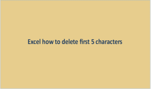 Remove First 5 Characters in Excel | Basic Excel Tutorial