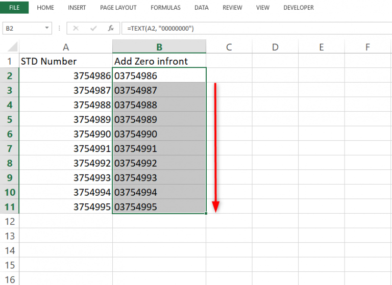 Excel: How to put 0 in front of numbers | Basic Excel Tutorial
