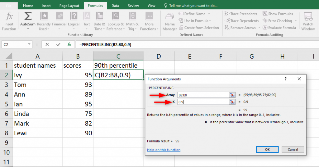 How to Calculate 90th Percentile in Statistics - Excel
