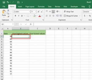 Excel: Select the Top 5 most important values in Sheet