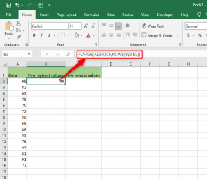 Excel: Select the Top 5 most important values in Sheet
