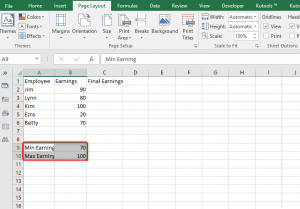 Guide to Min and Max Functions in Same Formula in Excel
