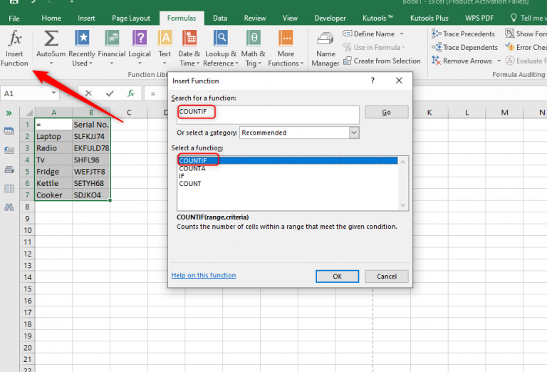 Guide to counting a cells that start with a specific letter