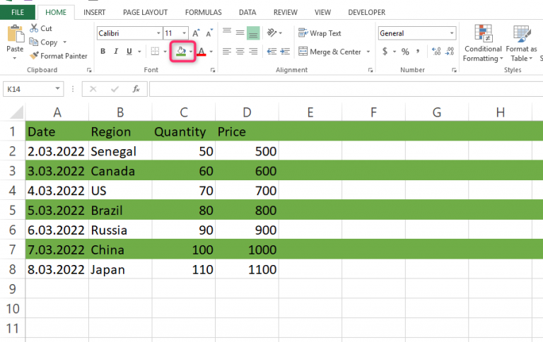Counting cells that are green in Excel - Complete Method