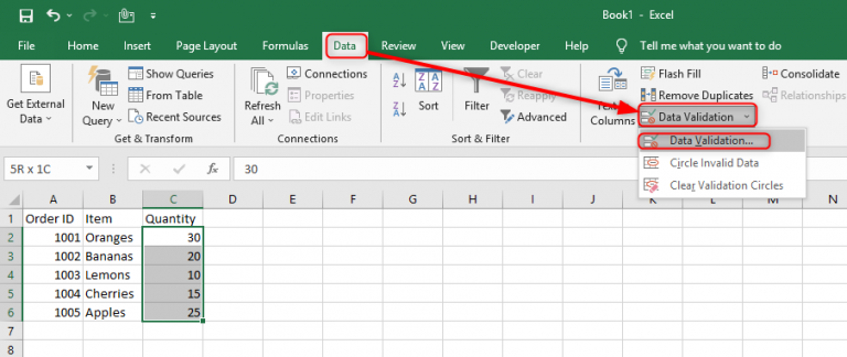 Excel: Data validation Only if a condition is met | Tutorial