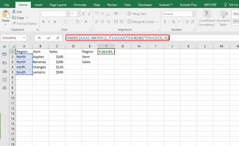 Index Matches Multiple criteria rows and columns | Excel