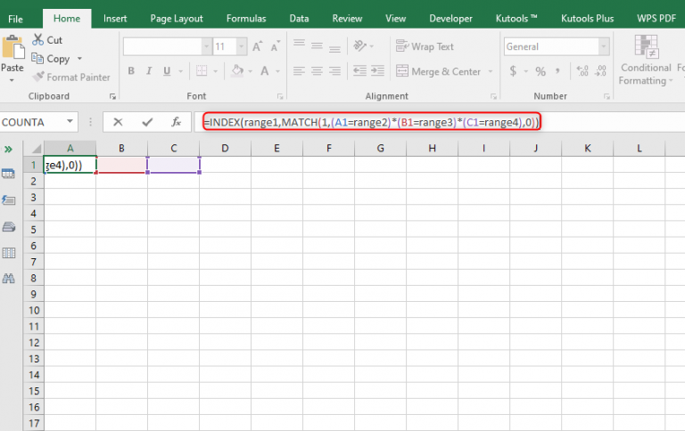 Index Matches Multiple criteria rows and columns | Excel