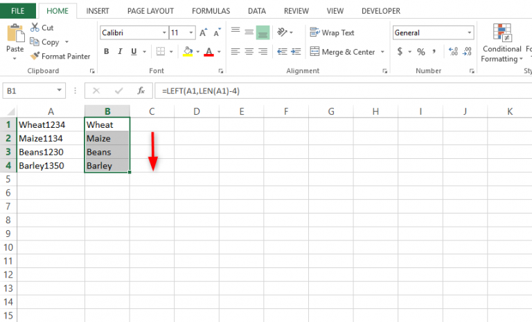 Removing the last 4 characters on Excel - Full Tutorial