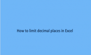 How to limit decimal places in Excel | Basic Excel Tutorial