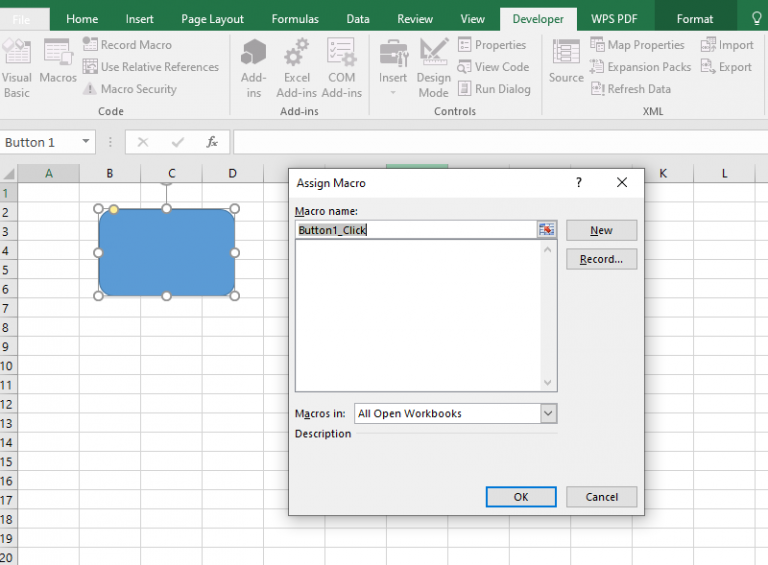 How to add a button in excel | Basic Excel Tutorial