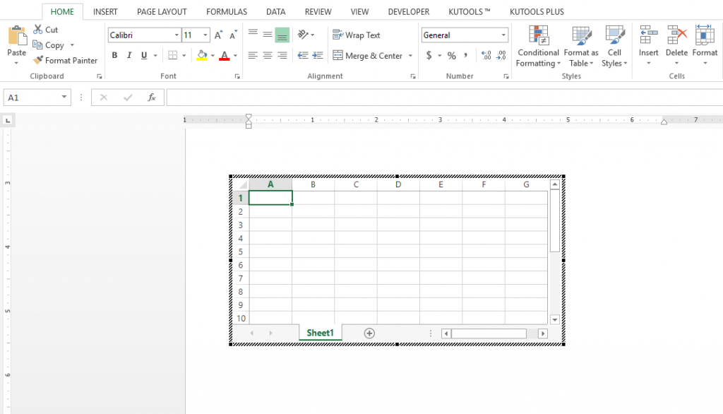 Embeding an Excel file into MS word (Full Guide)