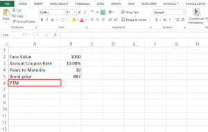 How to calculate YTM in Excel | Basic Excel Tutorial