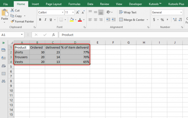 Excel formula for percentage | Basic Excel Tutorial