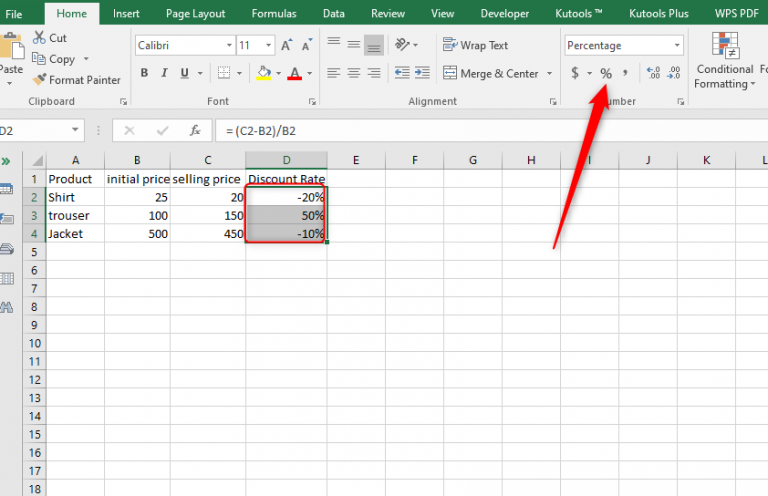 Excel formula for percentage | Basic Excel Tutorial