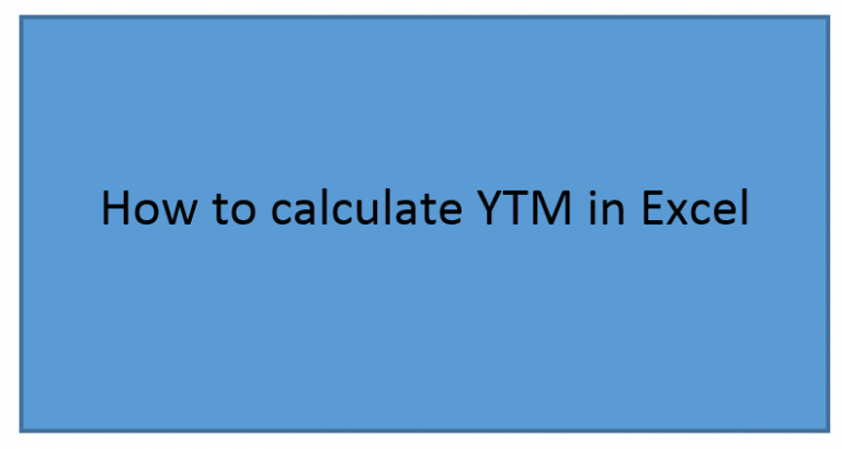 How to calculate YTM in Excel | Basic Excel Tutorial