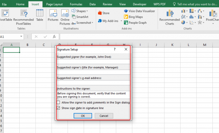 How to add Signature into Excel | Basic Excel Tutorial