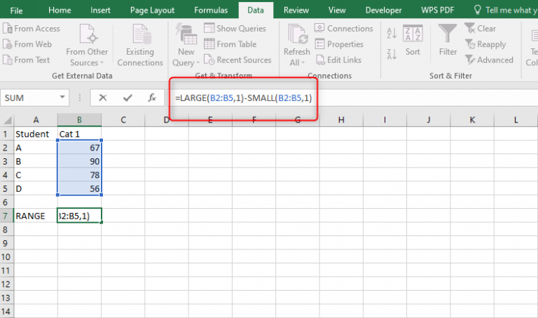 How to find Range in Excel | Basic Excel Tutorial