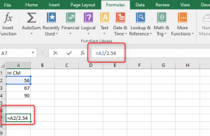 How to convert CM to inches in Excel | Basic Excel Tutorial