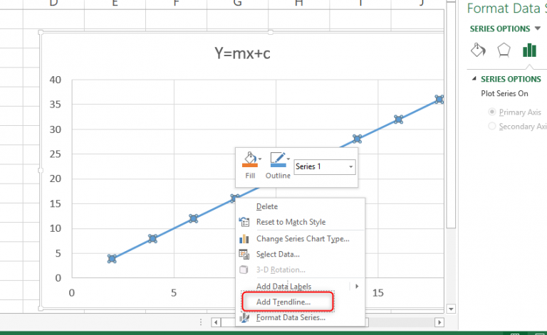 How to make y=mx+c in Excel | Basic Excel Tutorial