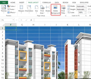 Guide on putting a picture behind the text in Excel