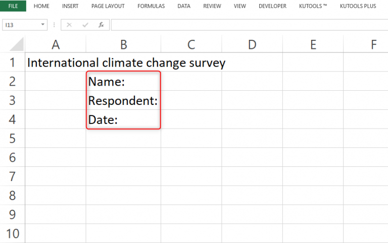 How to create an excel questionnaire | Basic Excel Tutorial