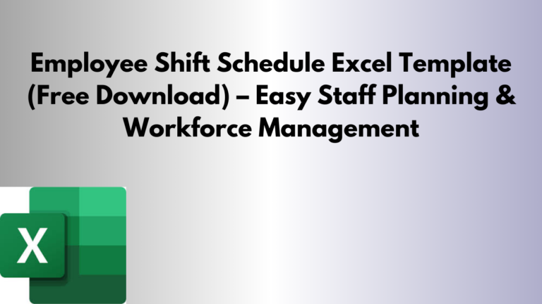 staff schedule template | Basic Excel Tutorial